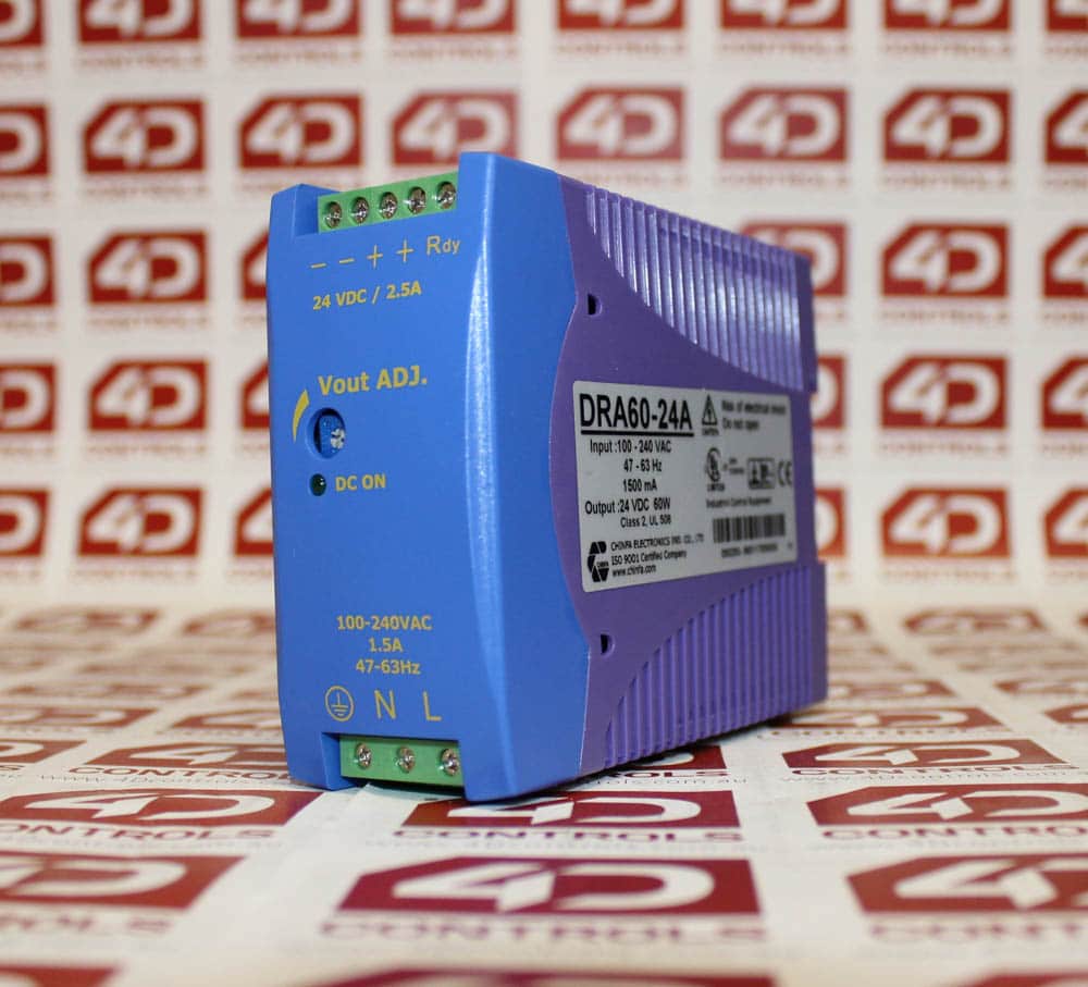 Lutze DRA60-24A POWER SUPPLY DIN Rail MOUNTABLE 60W 24VDC