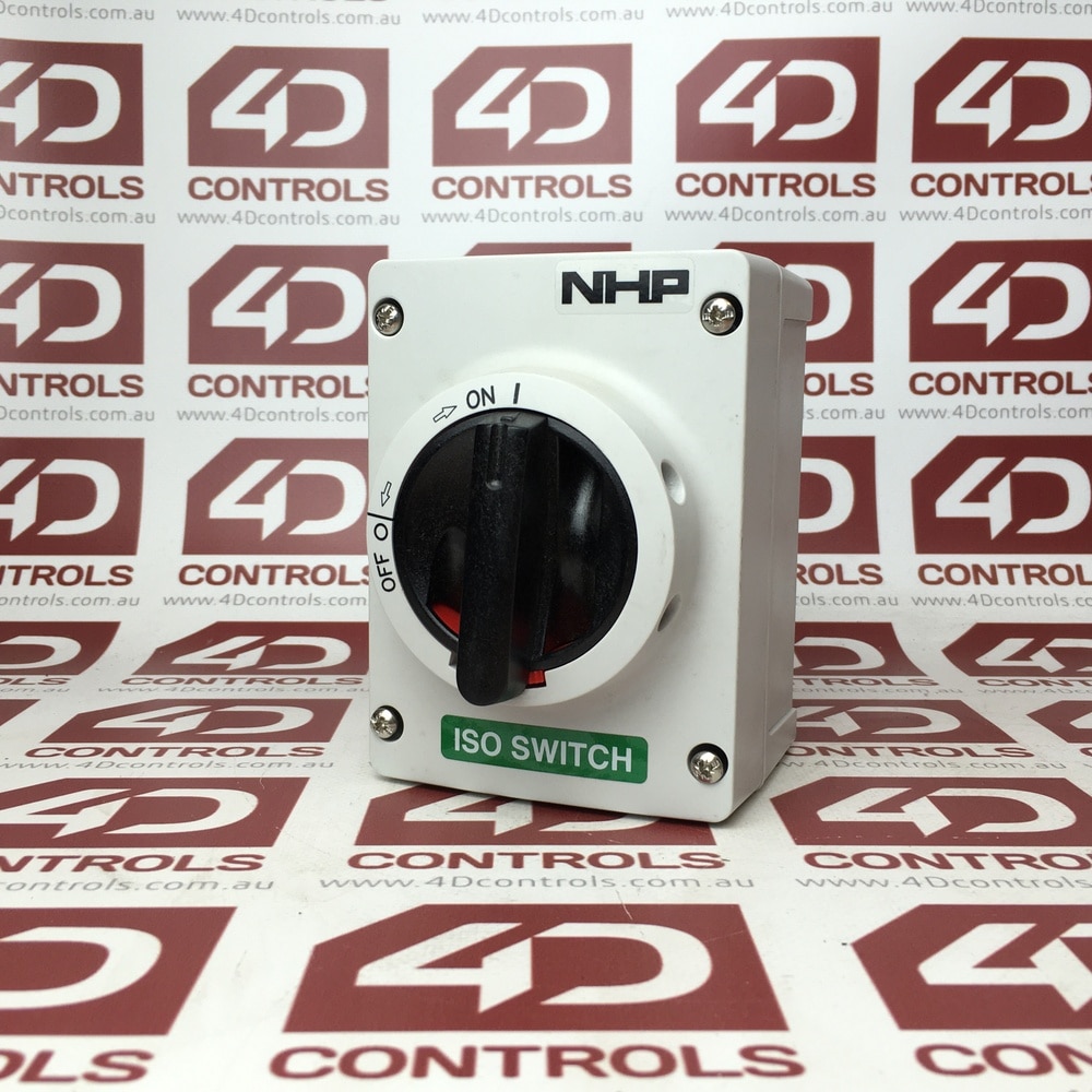 ISO325PG | NHP | ISO Enclosed Switch 3 Pole Grey Poly Black Handle