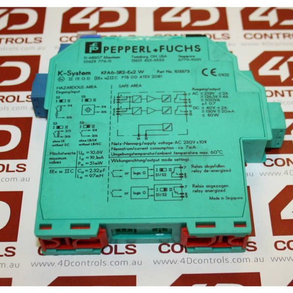 KFA6-SR2-Ex2.W | Pepperl and Fuchs | Switch Amplifier, 230VAC,7mA