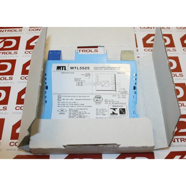 MTL MTL5525 LOOP POWERED SOLENOID DRIVER 25V 83.3MA