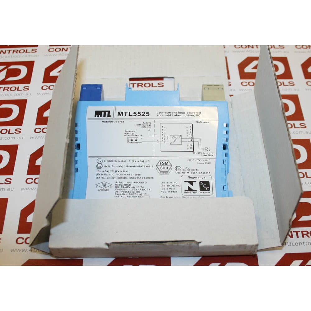 MTL MTL5525 LOOP POWERED SOLENOID DRIVER 25V 83.3MA