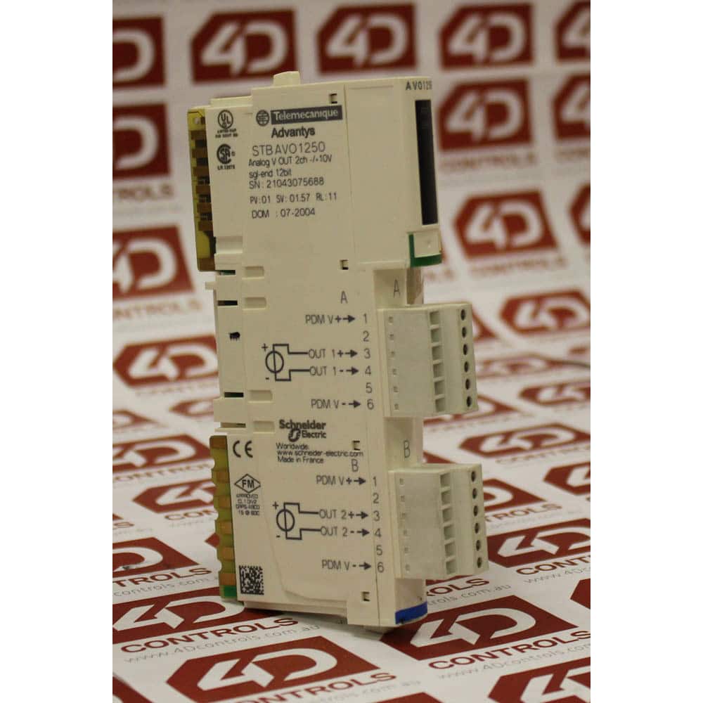 Telemecanique STB AVO 1250 OUTPUT MODULE ANALOG 2POINT 11BIT