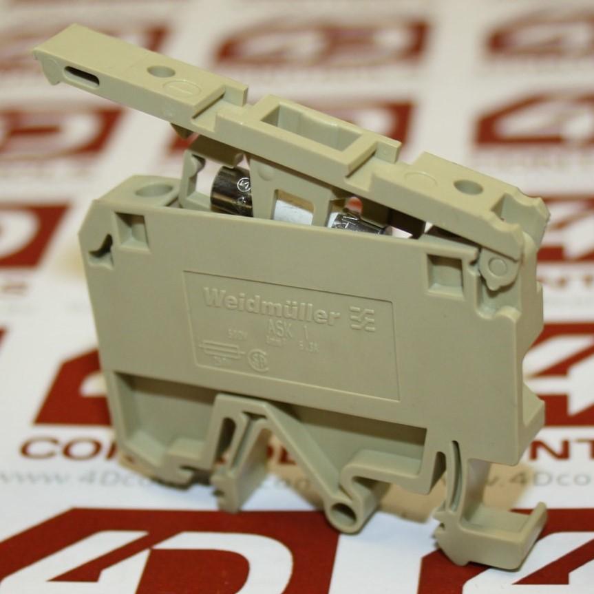 Weidmuller ASK1/EN DIN Rail MOUNTED FUSED TERMINAL, CREAM, 500V 4mm2 6.3A