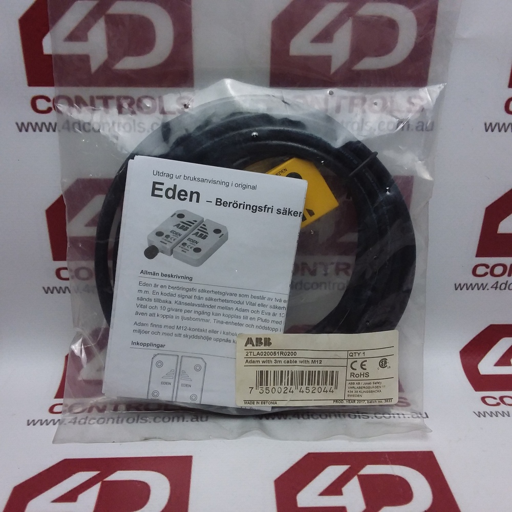 2TLA020051R0200 | ABB | Adam Safety Sensor Unit 3M Cable M12