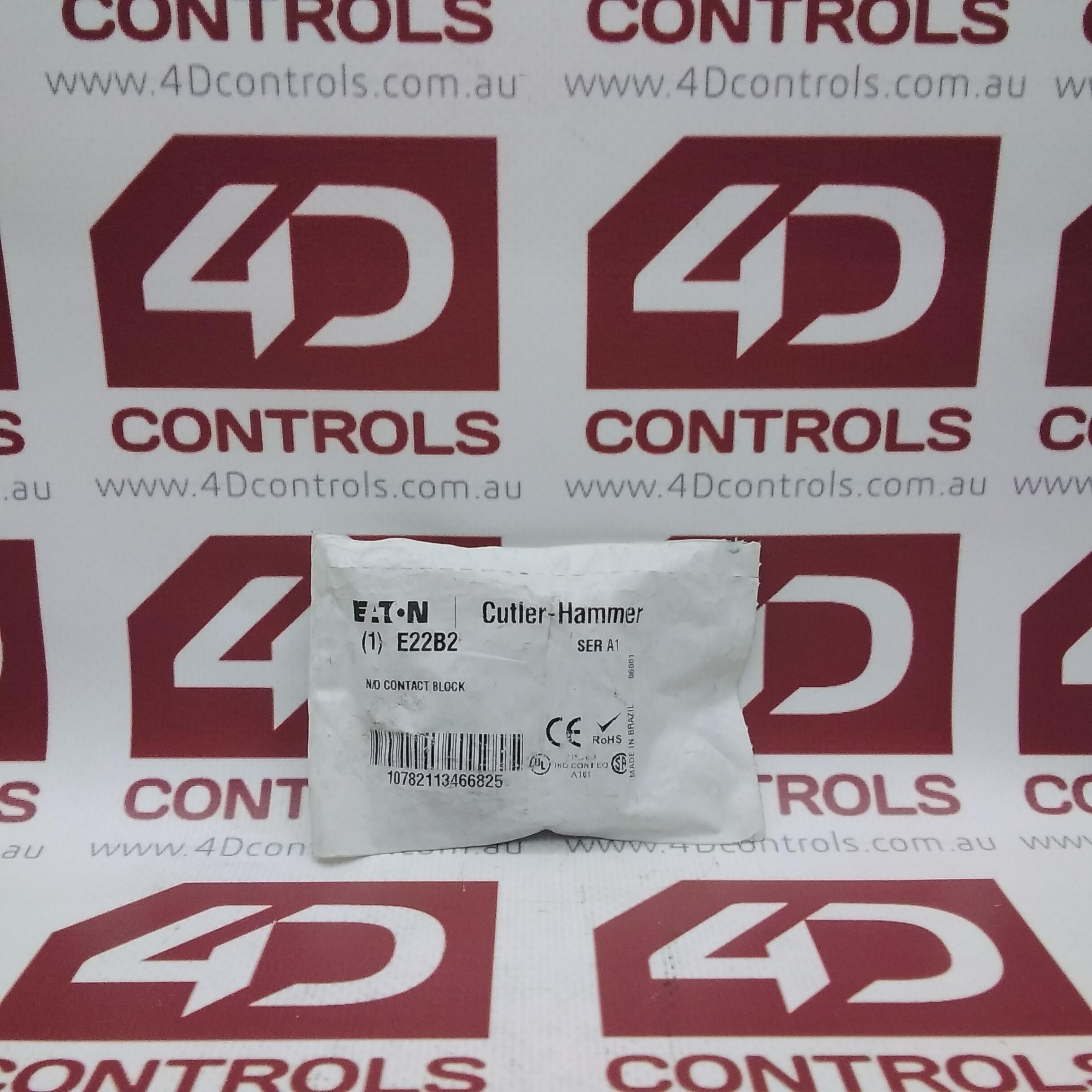 E22B2 | Eaton | Contact Block, Front Mount, 10A, 600VAC/DC