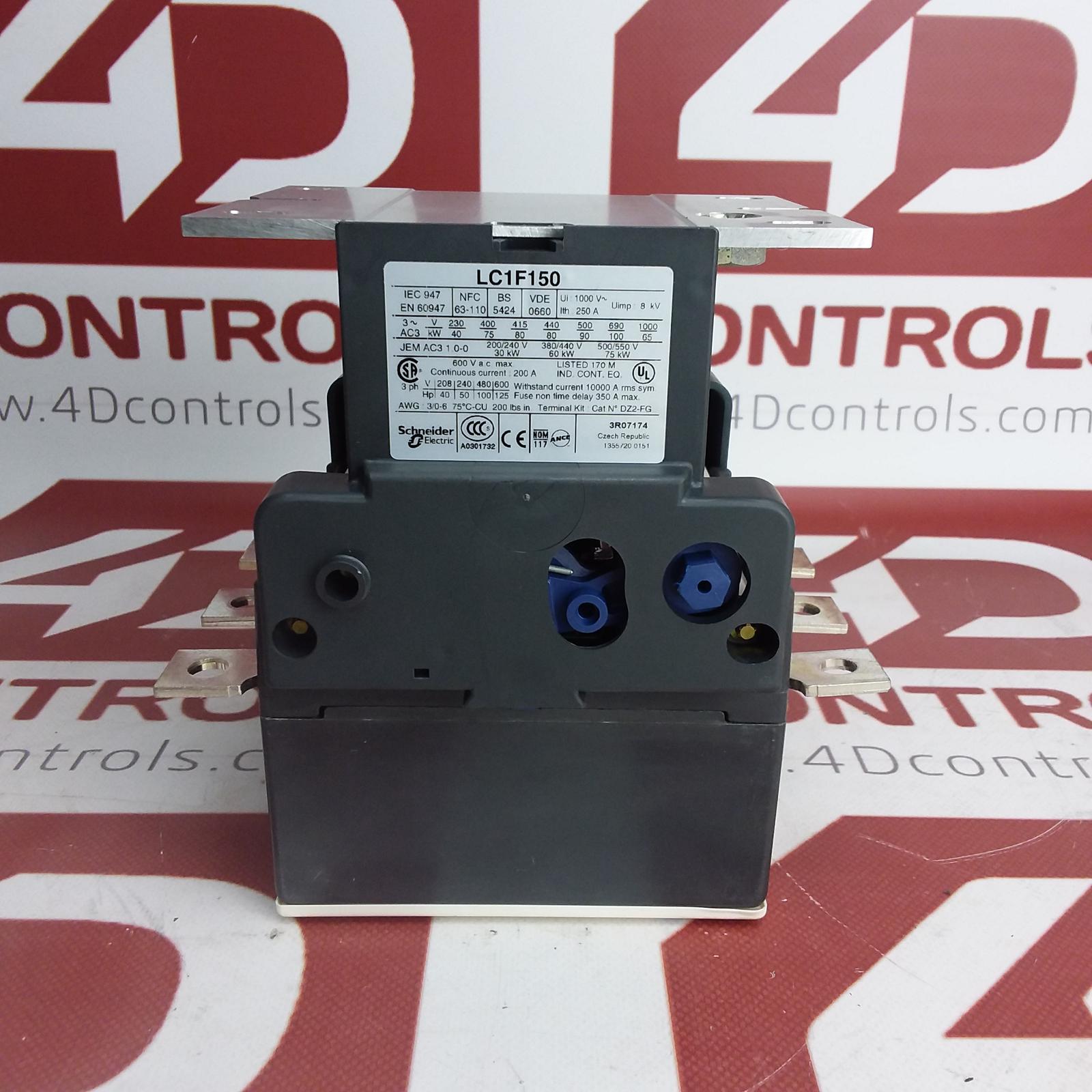 LC1F150 | Telemecanique | Contactor 3 Pole 600VAC 150A IEC + Options