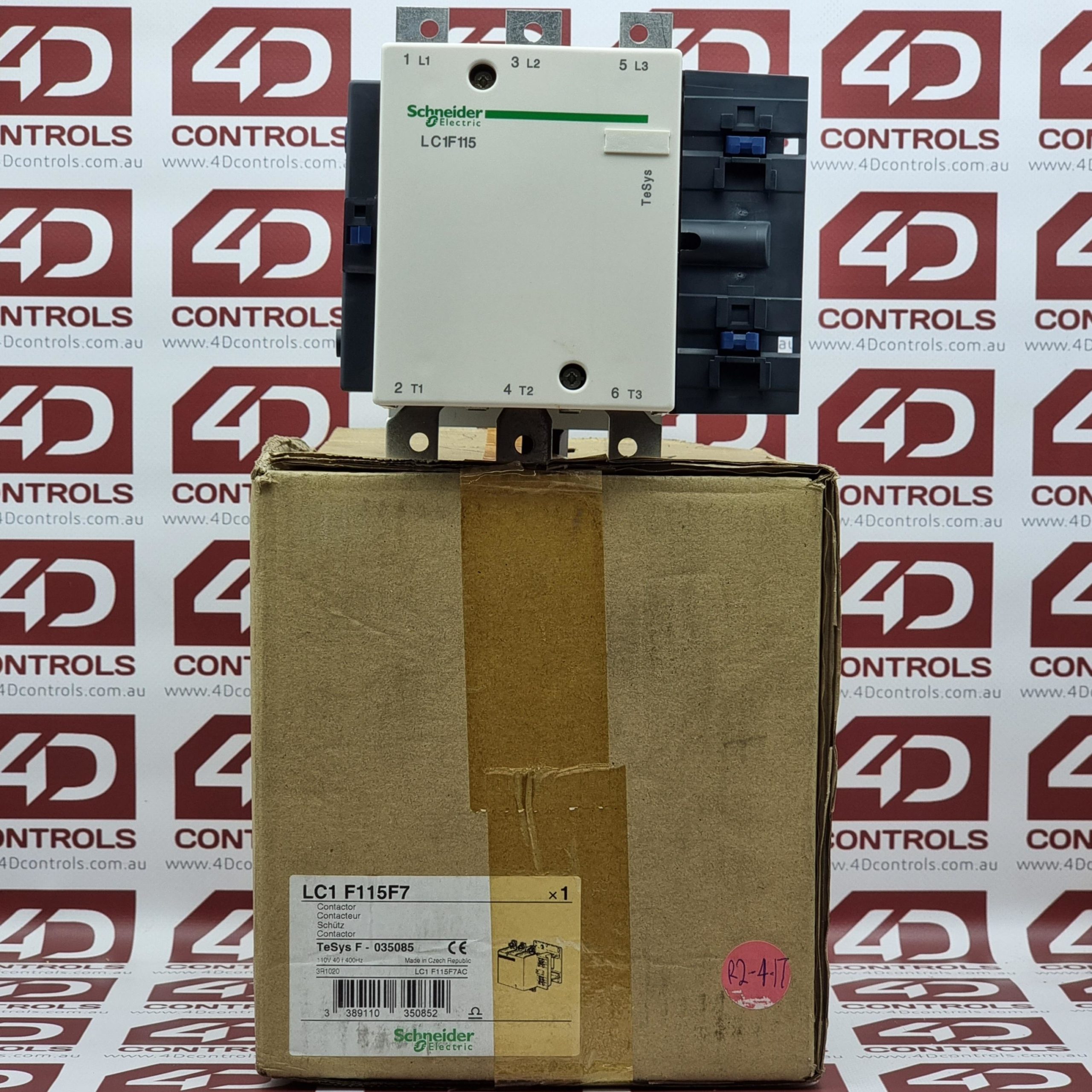 Schneider LC1 F115F7 CONTACTOR 600VAC 115AMP IEC