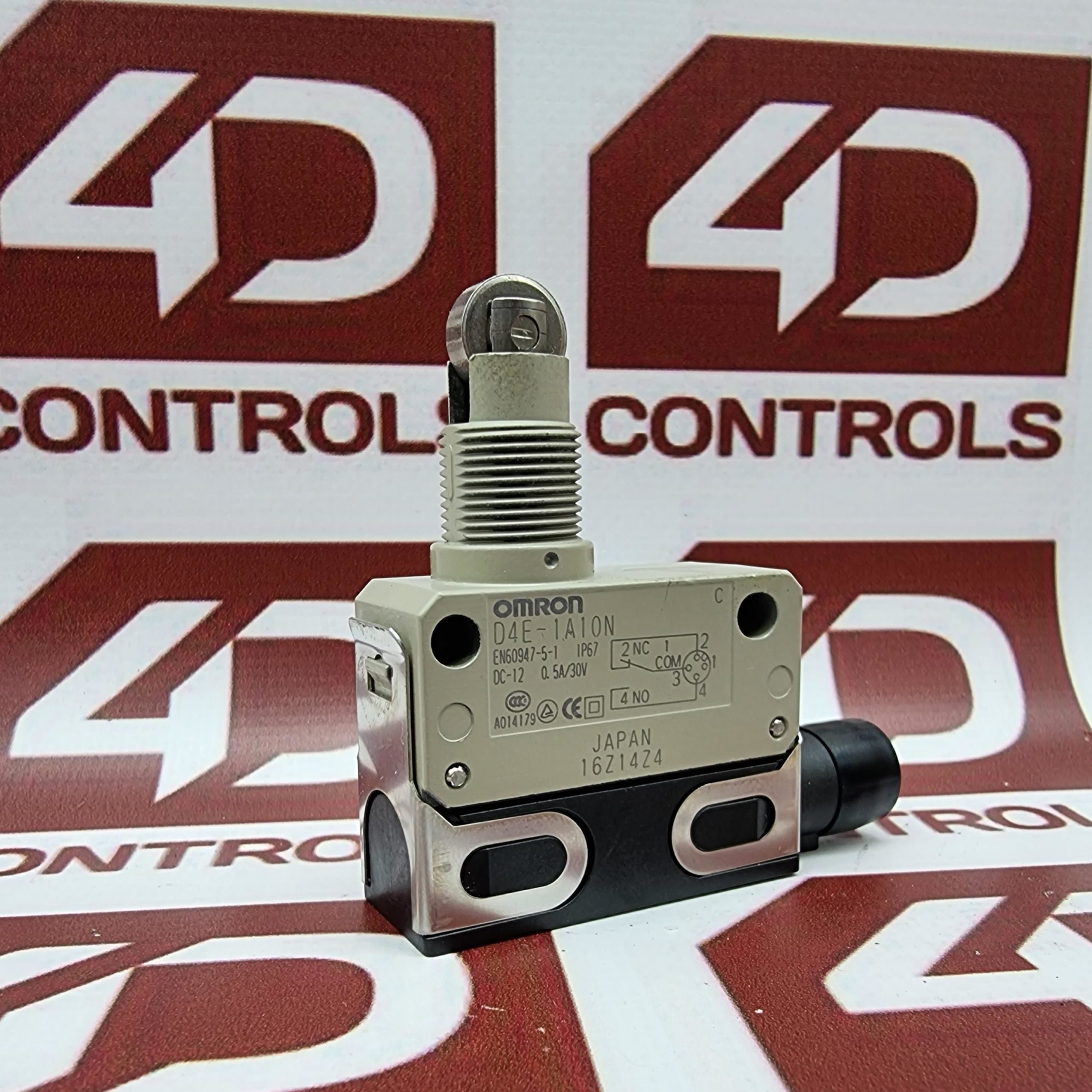 D4E-1A10N | Omron | Limit Switch Roller Plunger 0.5A 30V IP67