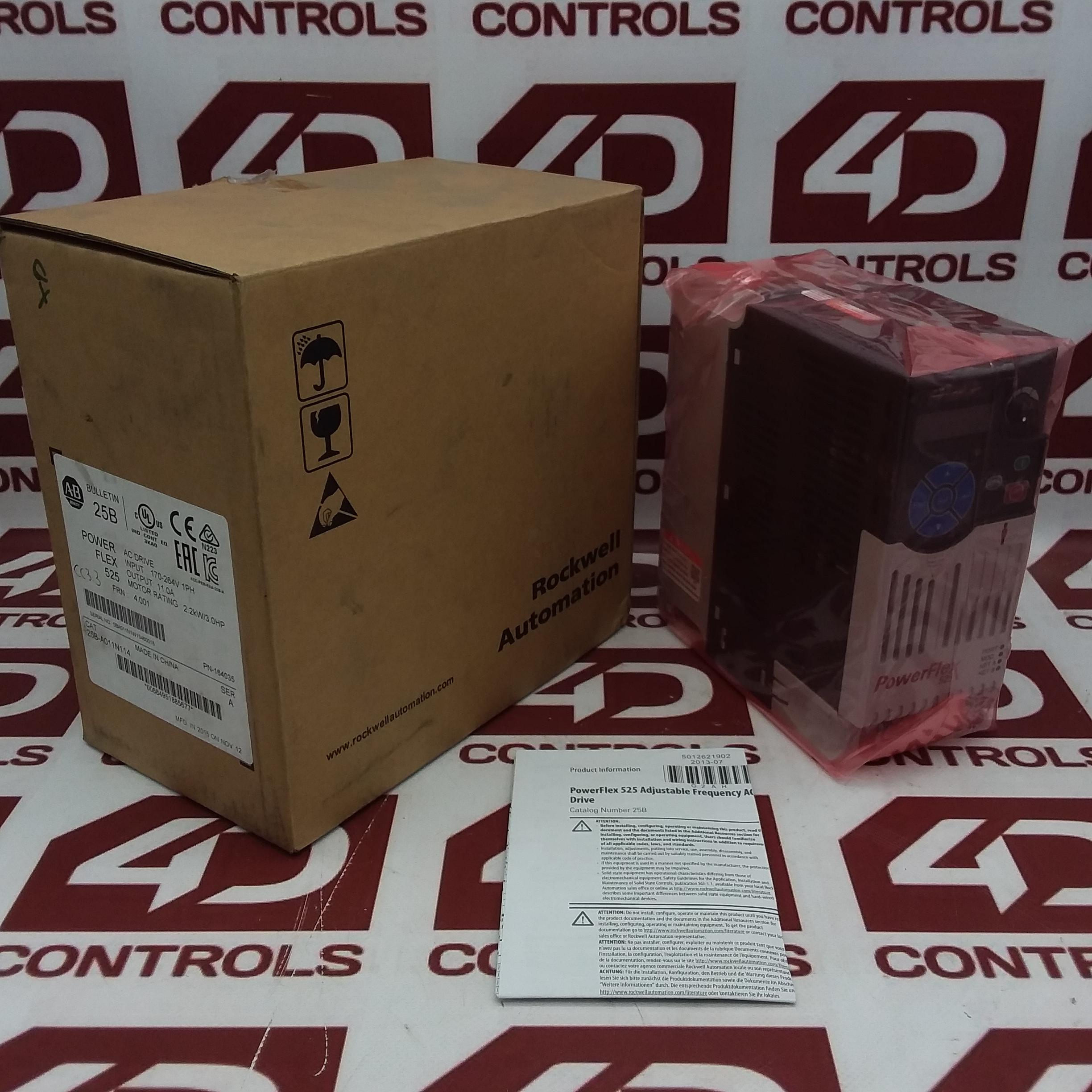 25B-A011N114 | Allen Bradley | PowerFlex 525, AC Drive, 240VAC