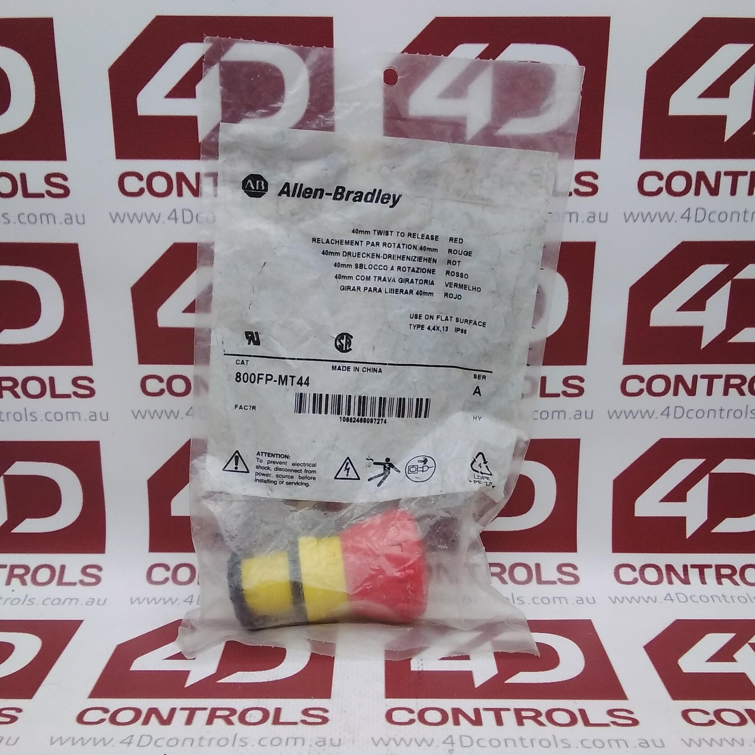 800FP-MT44 | Allen Bradley | Push Button, 40mm Mushroom Head