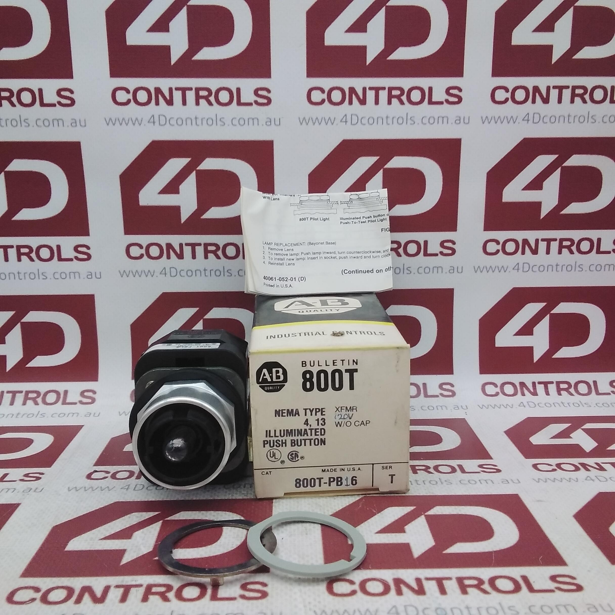 800T-PB16 | Allen Bradley | Push Button 30.5mm Contact