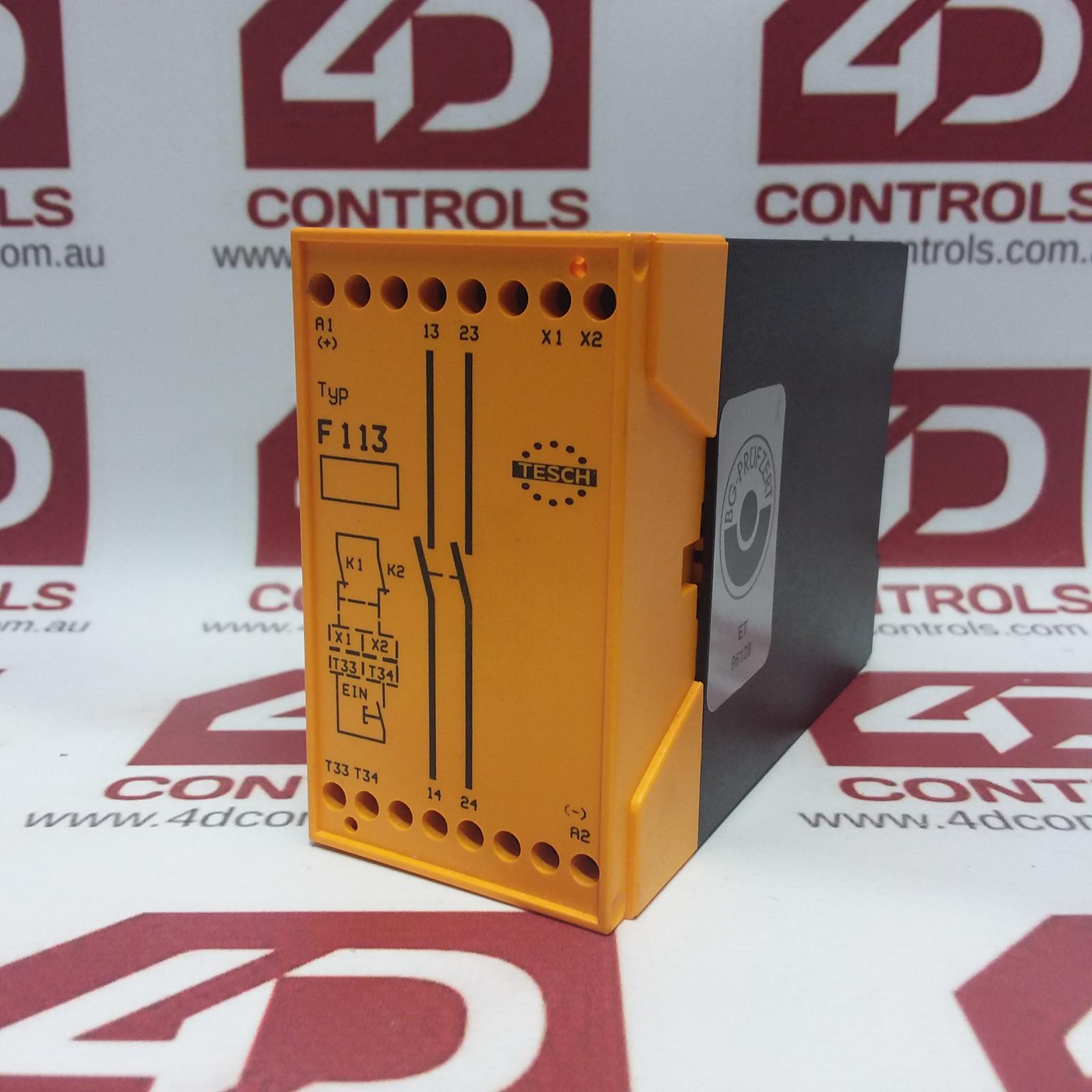 F113X04 | Tesch | Relay Emergency Stop, 24VAC/DC, 50/60Hz, 5A