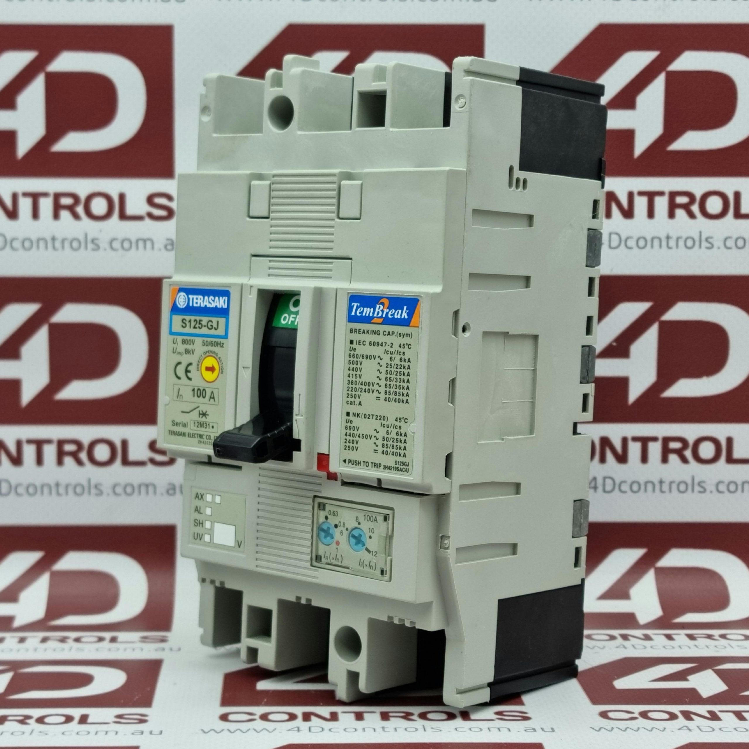 S125-GJ 3P 100A | Terasaki | Circuit Breaker, 100A, 3 Pole