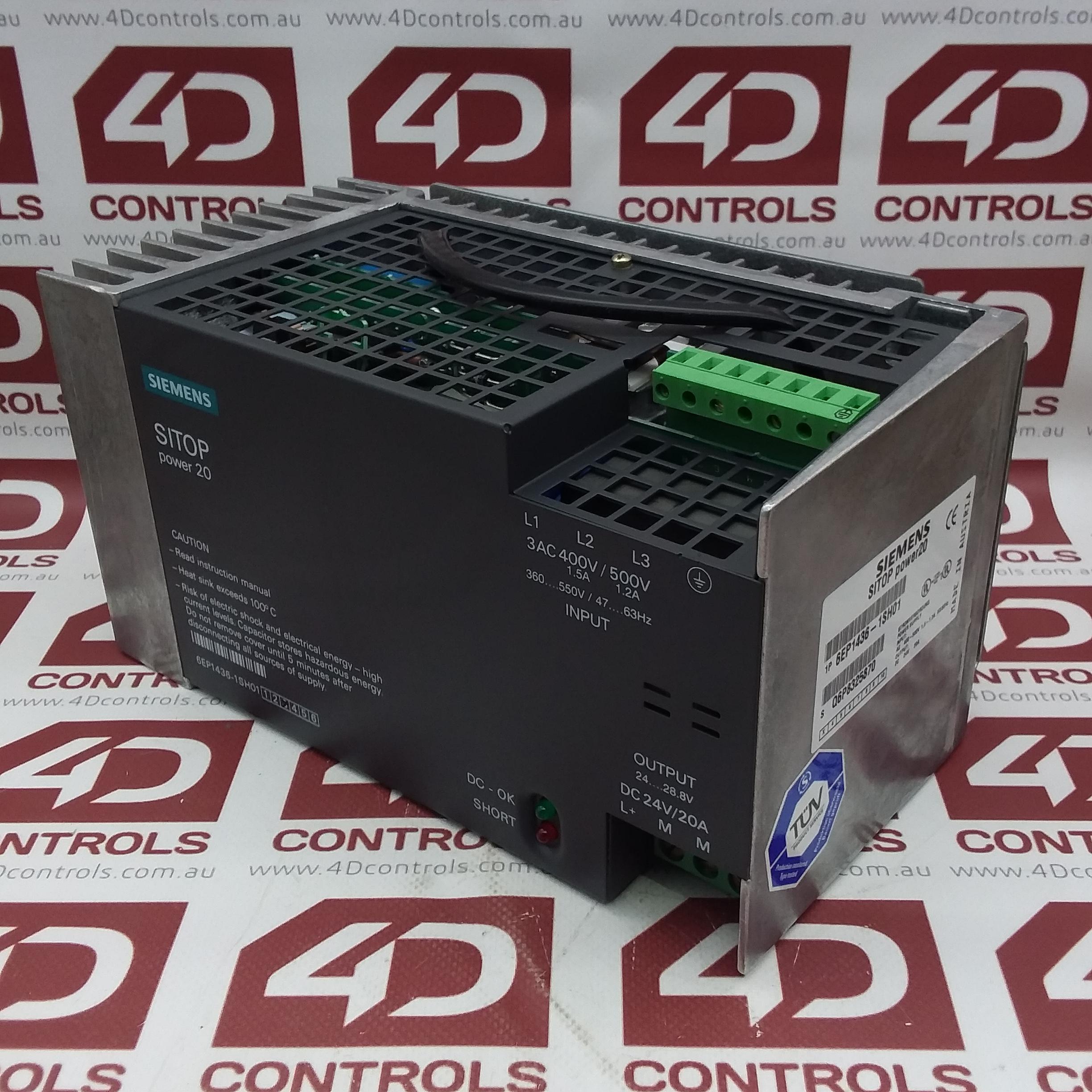 6EP1436-1SH01 | Siemens | SITOP Power 20, Power Supply, 480VAC