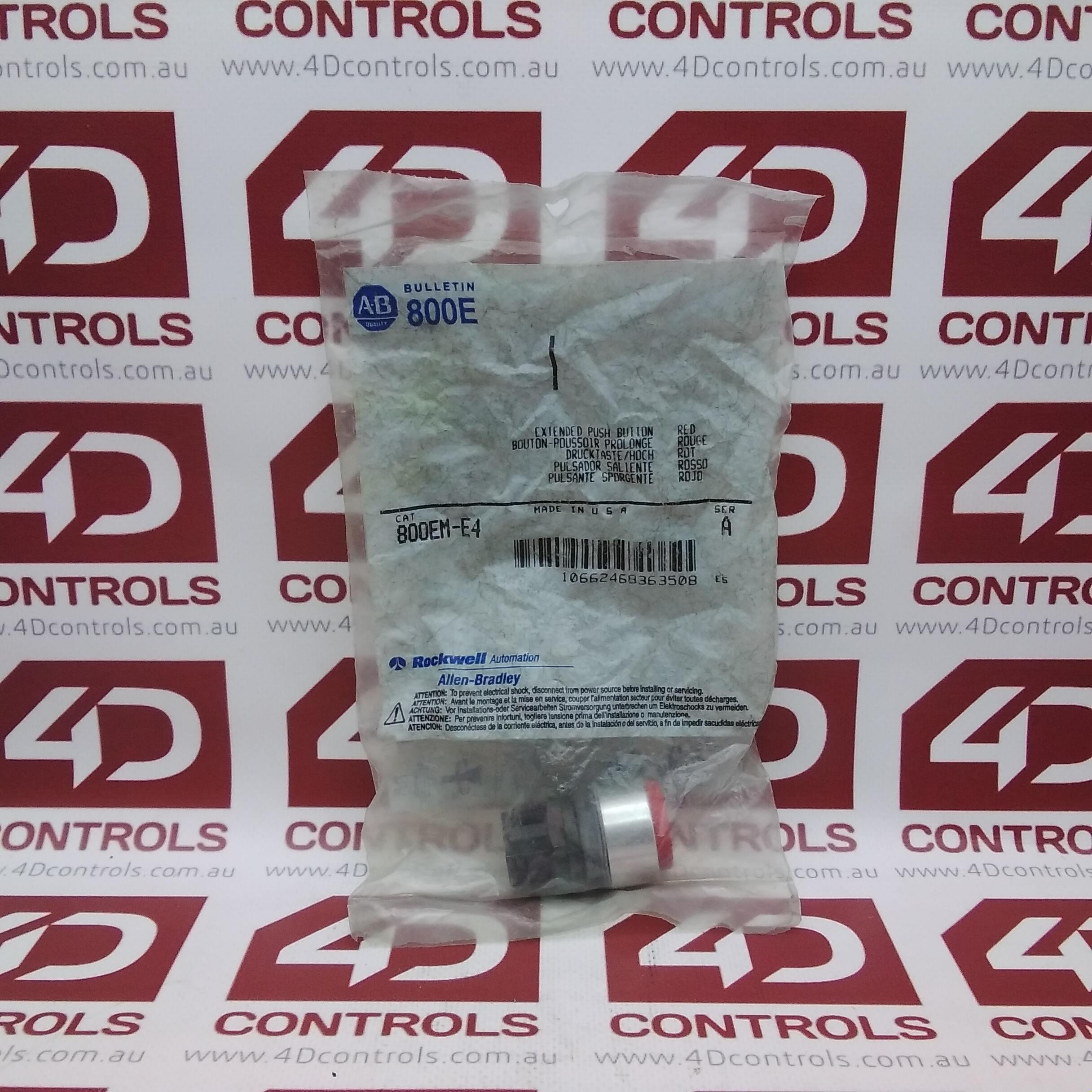 800EM-E4 | Allen Bradley | Push Button, Red, Non-Illuminated
