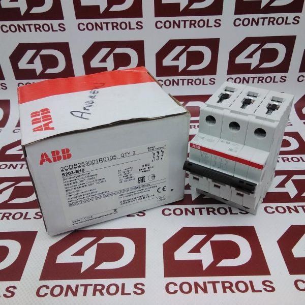 2CDS253001R0105 | ABB | S203-B10 Circuit Breaker 3 Pole 10A