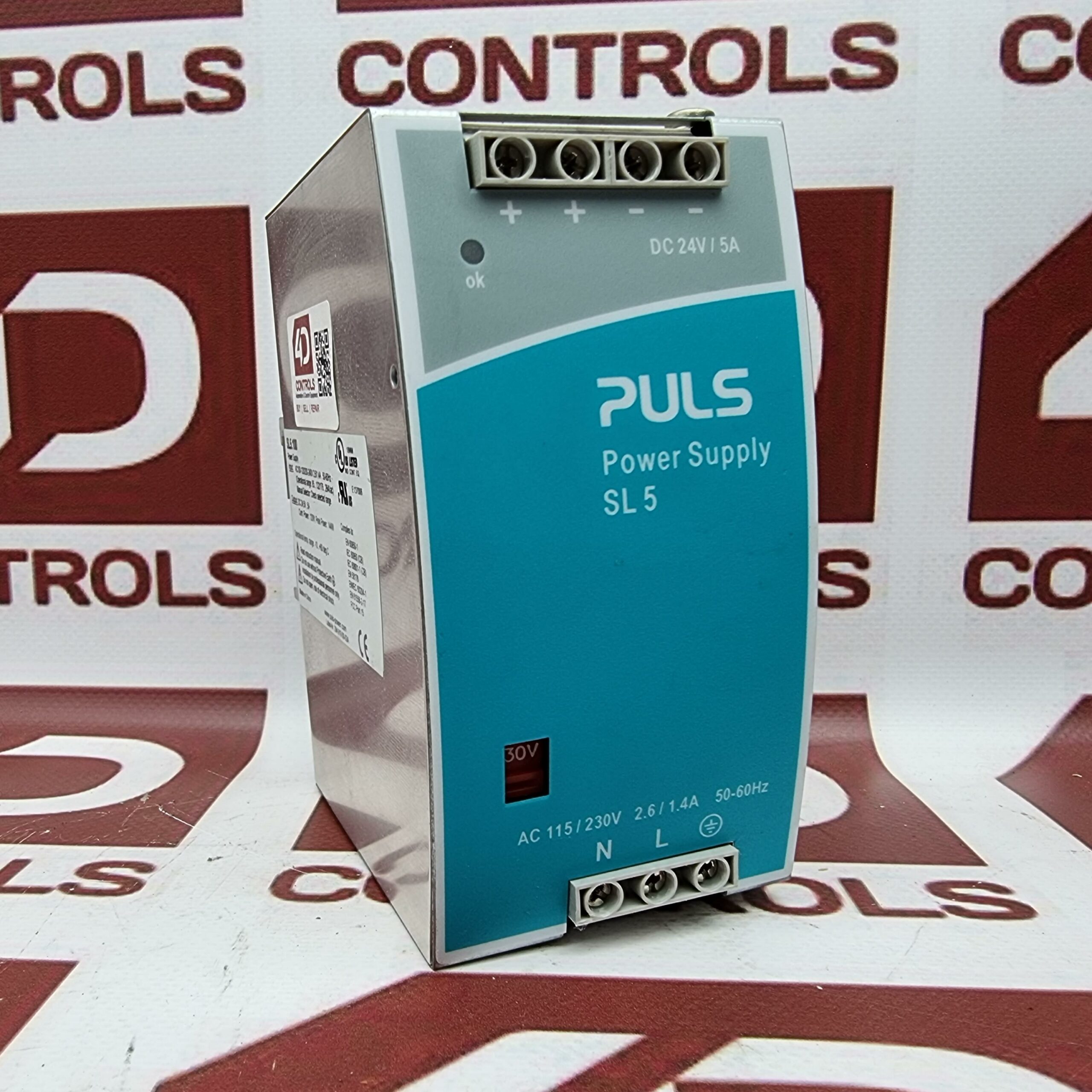 SL5.100 | PULS Power Supply 5A 24VDC 115/230VAC 50-60Hz