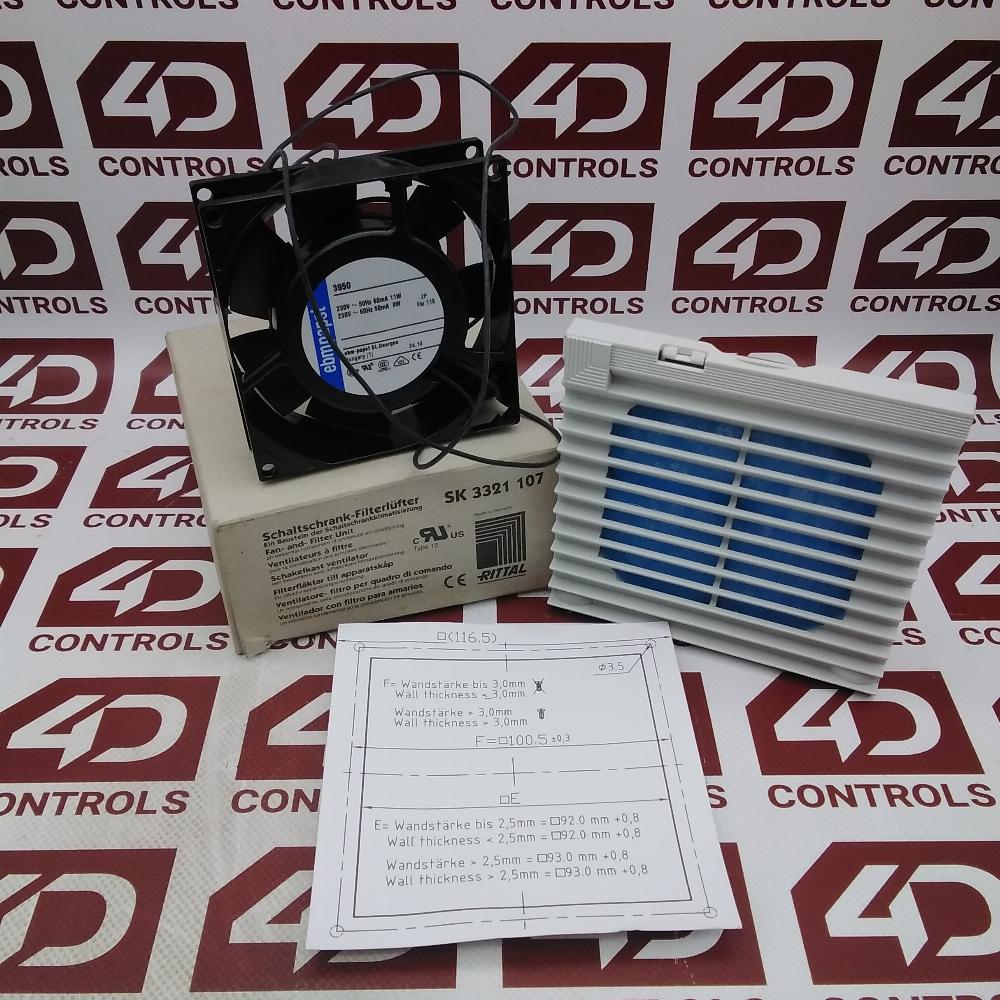 3321.107 | Rittal | Filter Fan, 15CFM, 230V, 50/60HZ