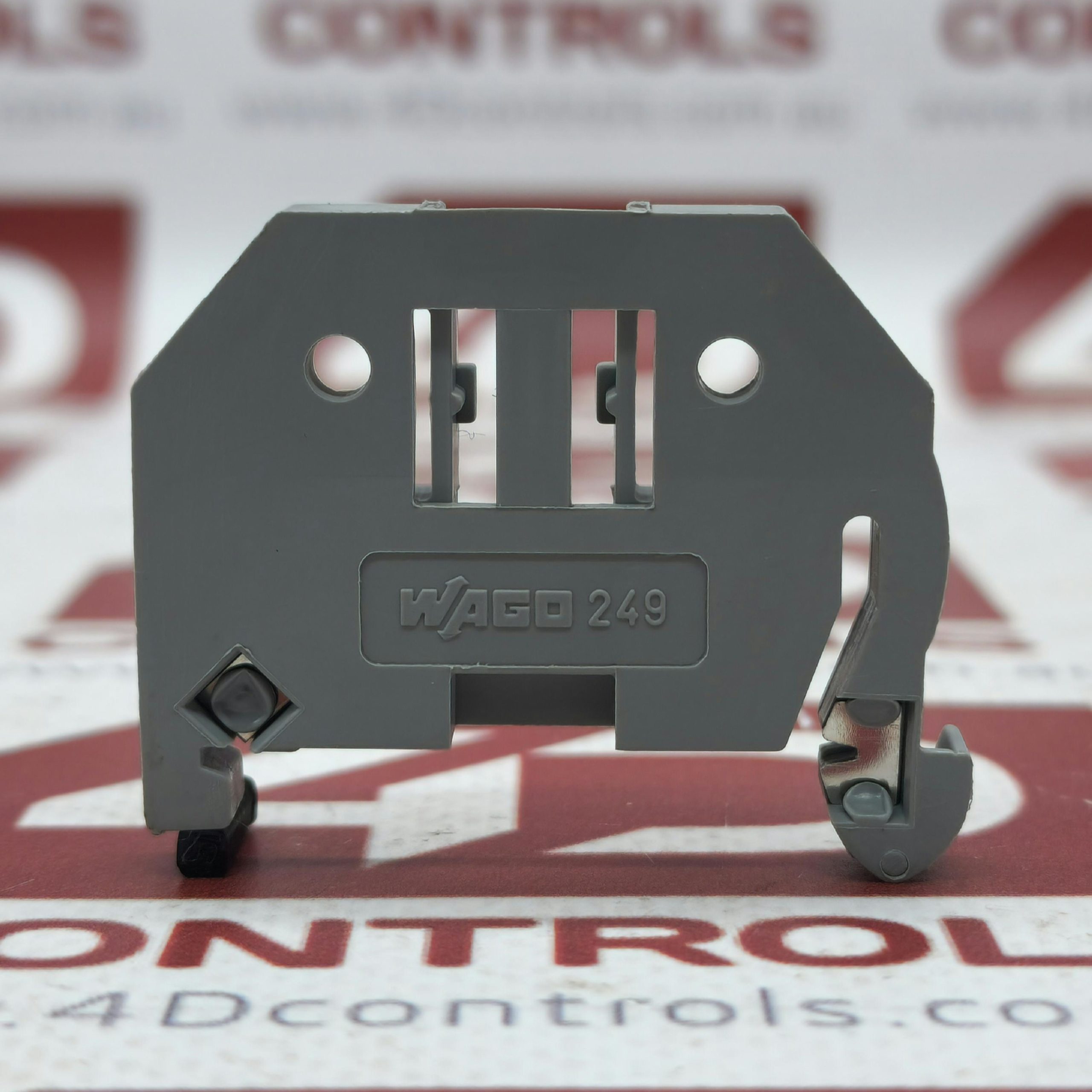 249 | WAGO | Terminal Block End Stop Screwless DIN Mount