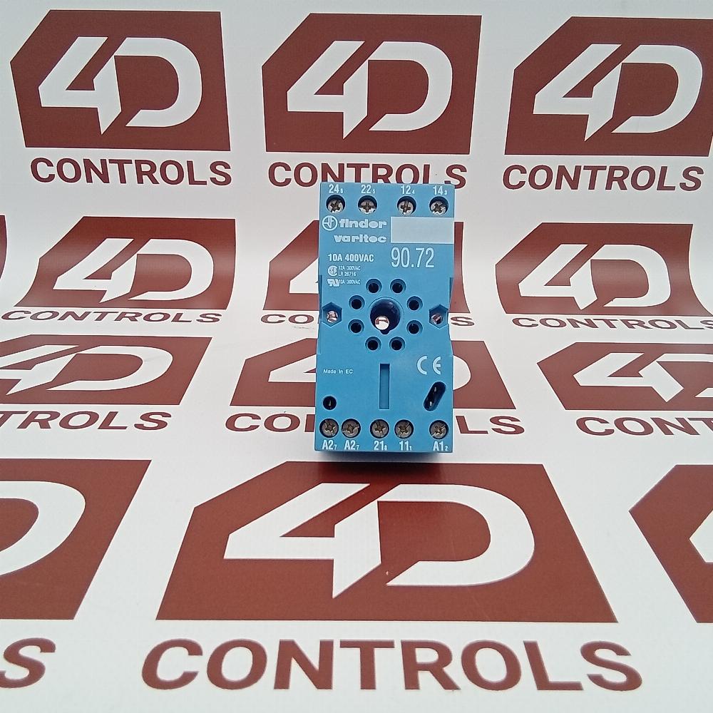90.72 | Finder | Relay Socket, 11 Pin, 10A, 400VAC
