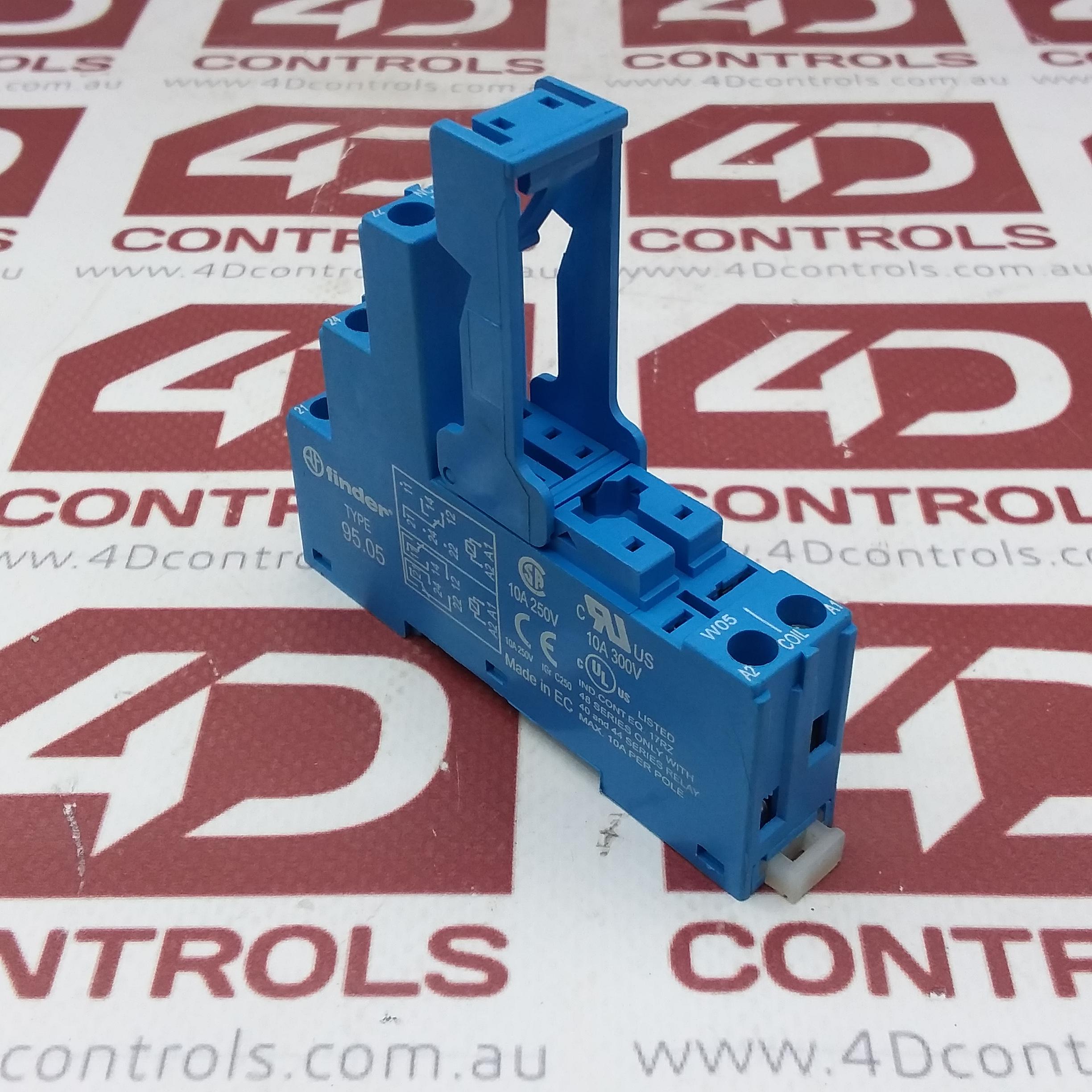 95.05 | Finder | Relay Socket, 8 Pin, 10A, 250V, 95 Series