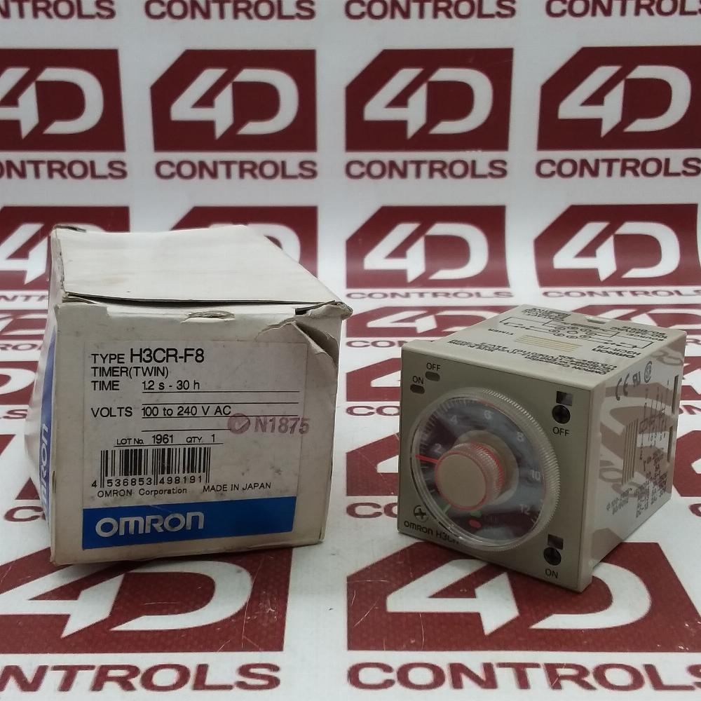 H3CR-F8N AC100/240 | Omron | Twin Timer, 100-240VAC, 50/60Hz