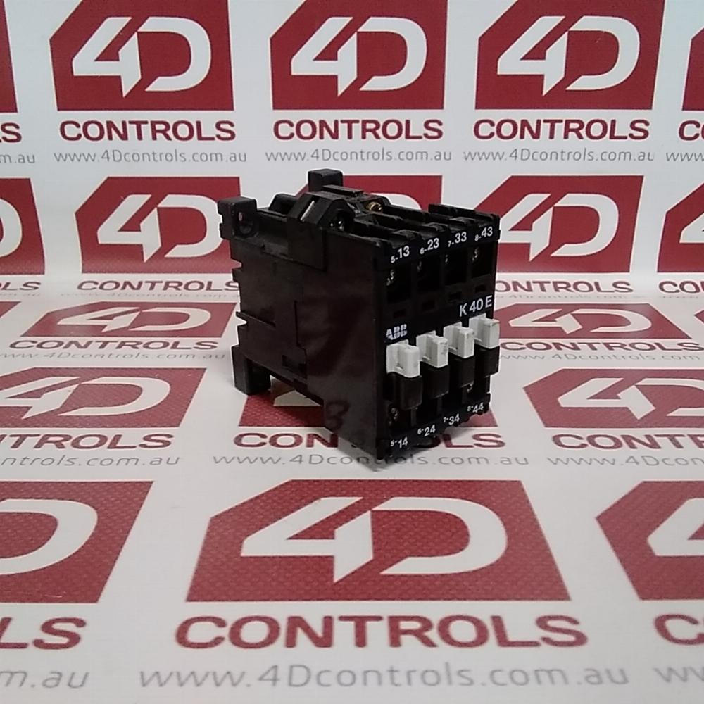 K-40-E | ABB | Contactor, 10A, 4 Pole, 110/115V Coil