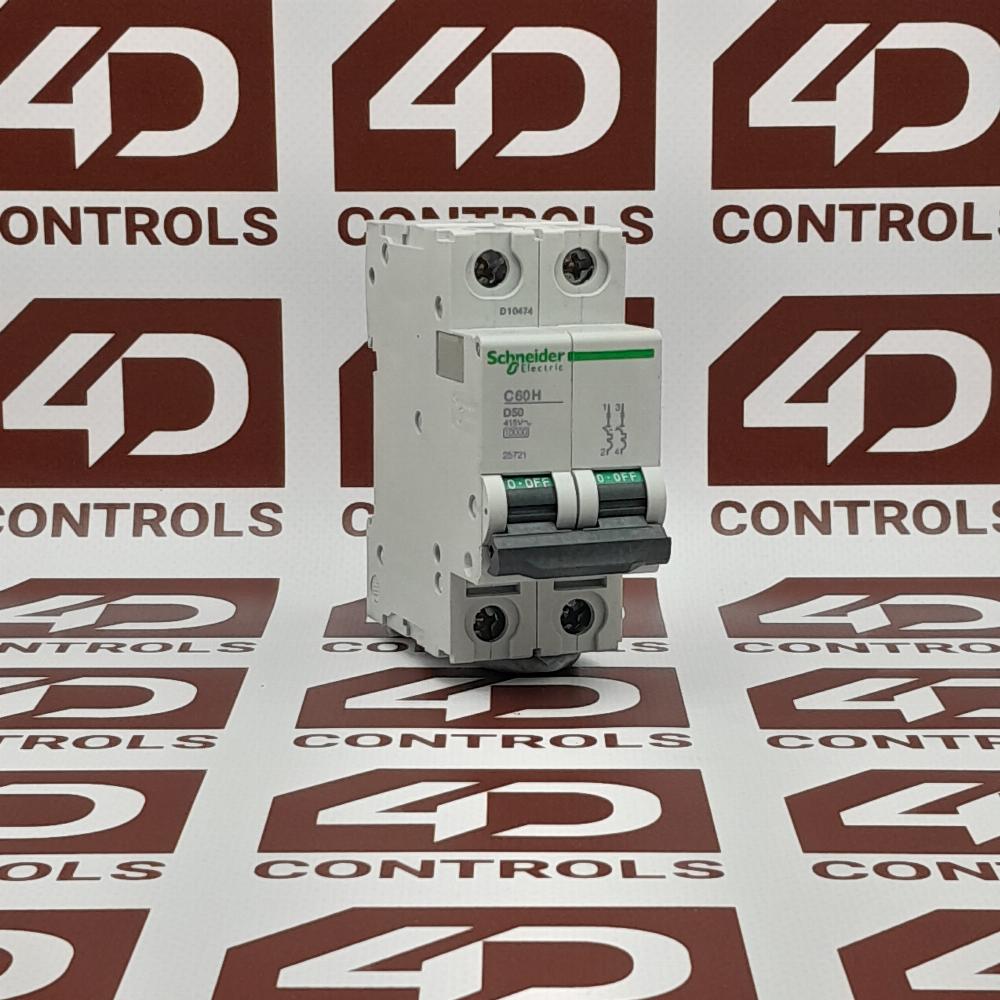 25721 | Schneider | Circuit Breaker, 50A, 2 Pole , 415VAC