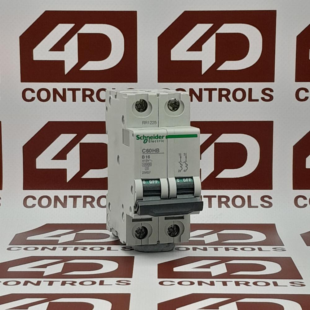 25857 | Schneider | Miniature Circuit Breaker, 2 Pole, 16A