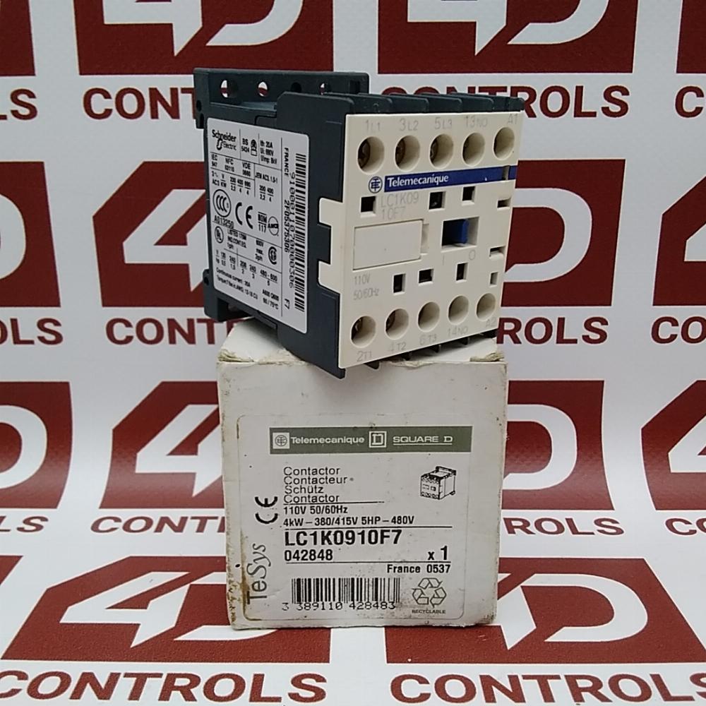 LC1K0910F7 | Schneider | Contactor, 9A, 3 Poles, 110VAC Coil
