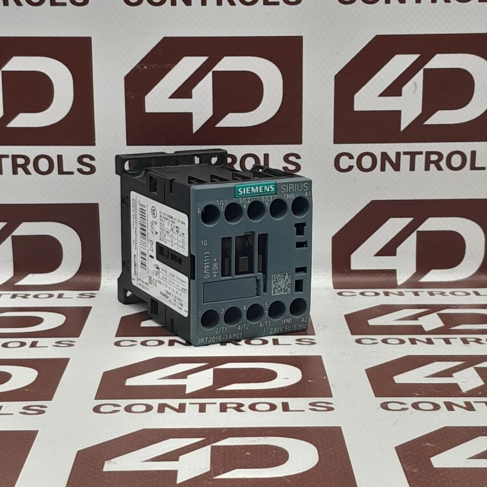 3RT2016-1AP01 | Siemens | Contactor, 9A, 4KW, 3 Pole, 230VAC