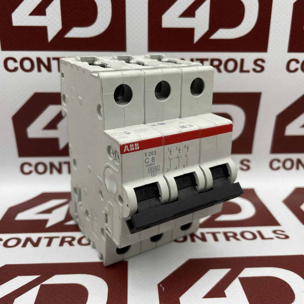 S203-C6 | ABB | Circuit Breaker 3 Poles 6A 480Y/277 Supply