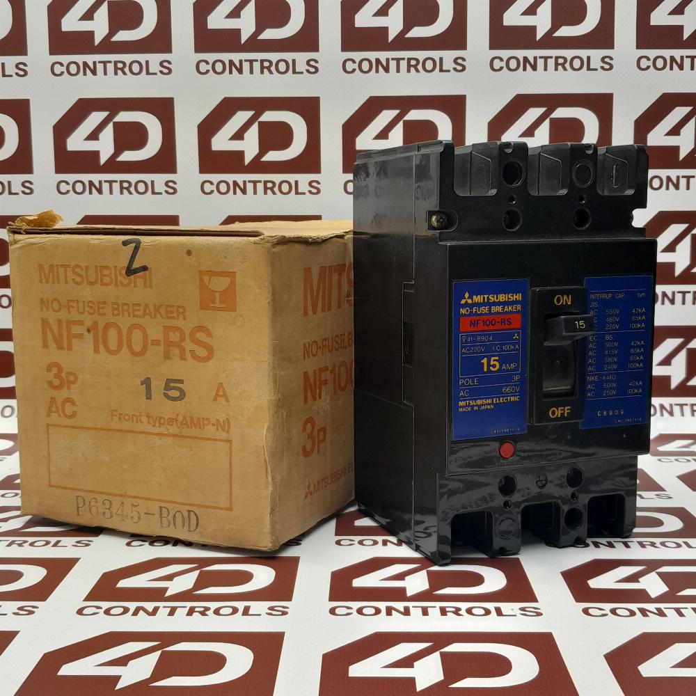 NF100-RS-3P-15A | Mitsubishi | No-Fuse Breaker, 3 Pole, 15A