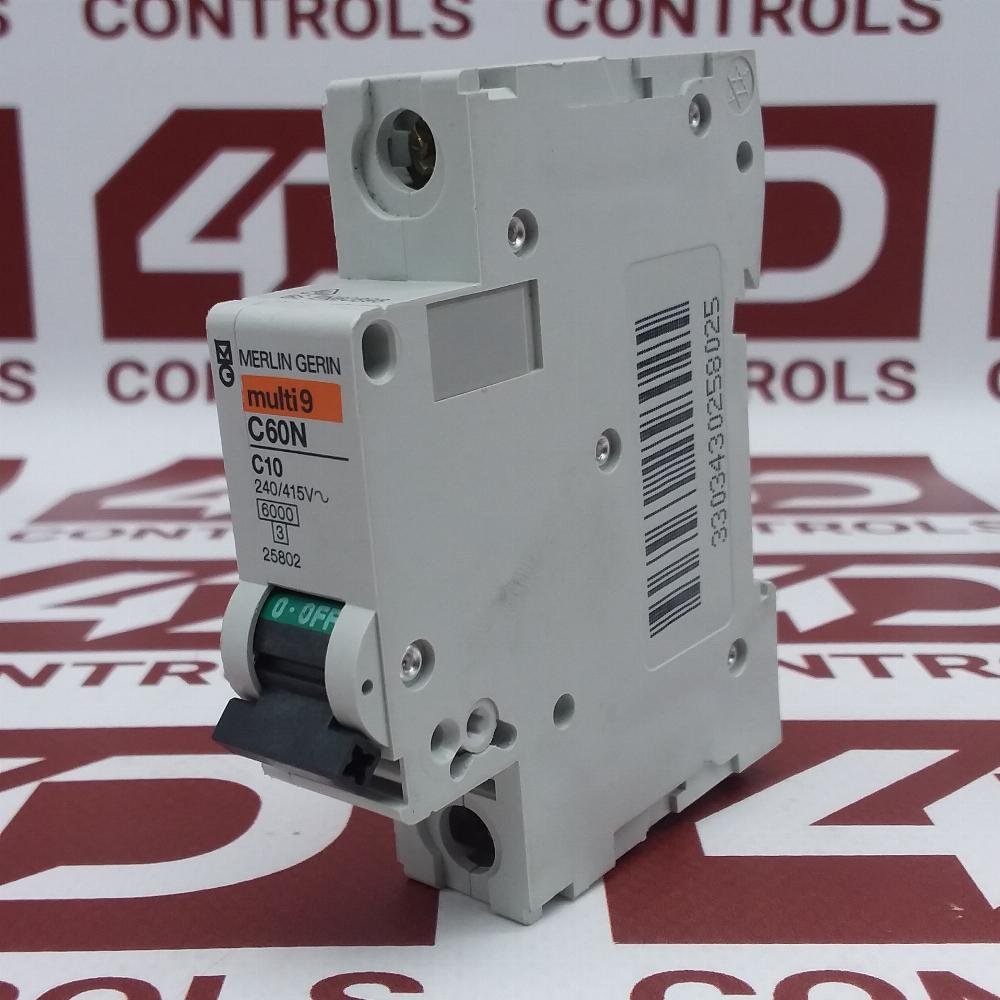 25802 | Merlin Gerin | Circuit Breaker, 1 Pole, 10A, C Curve