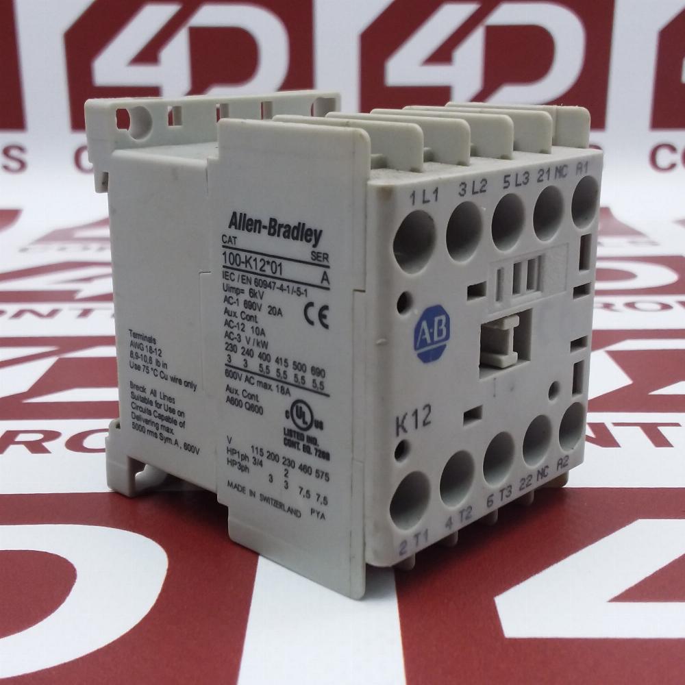 100-K12D01 | Allen Bradley | Mini Contactor, 110-120V Coil
