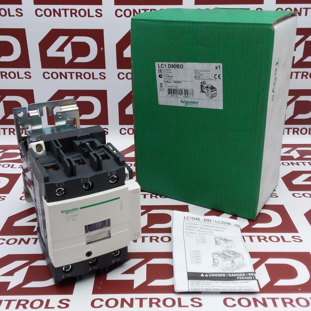 LC1 D80BD | Schneider | Contactor, 3 Pole, 3 Phase, 80A, 440VAC