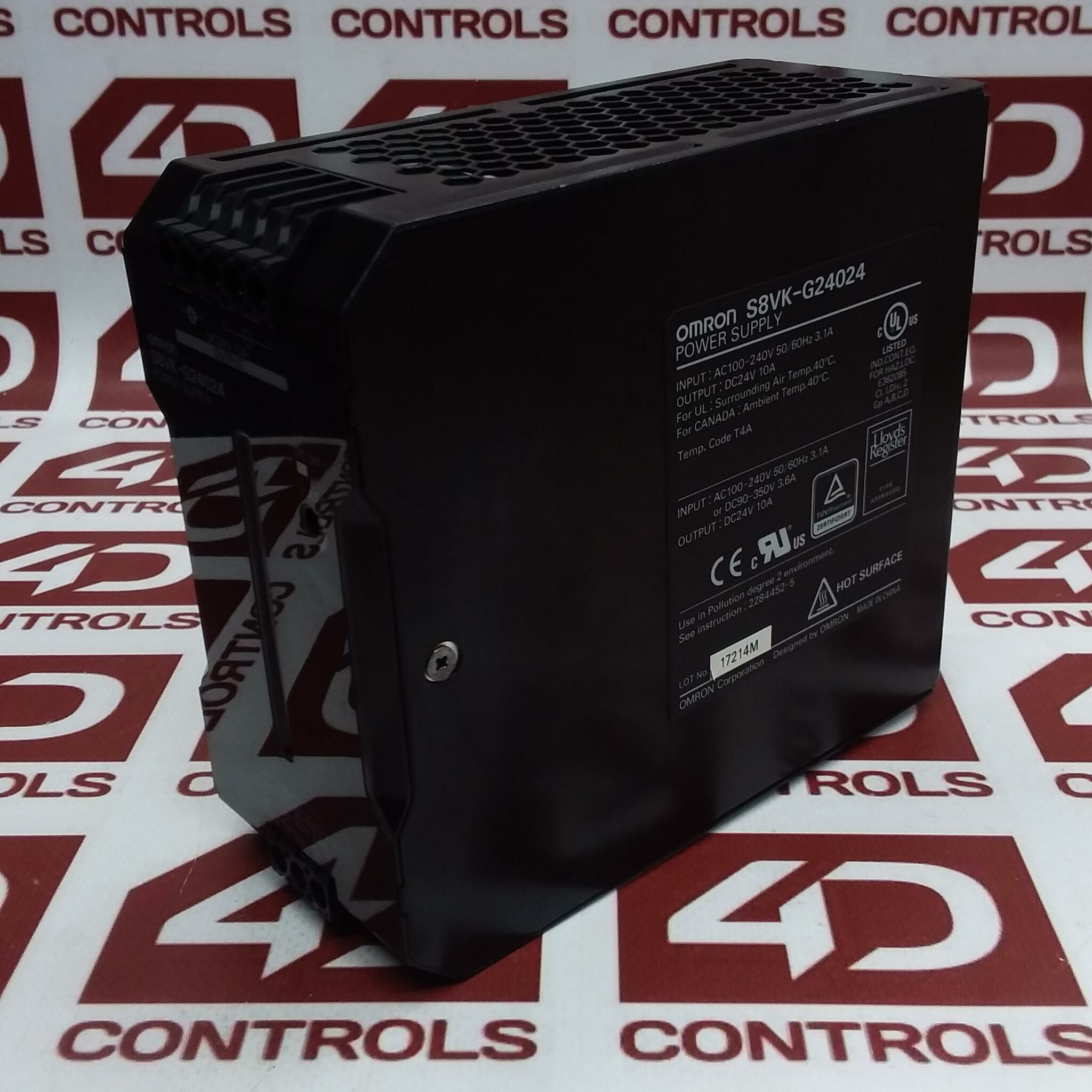 S8VK-G24024 | Omron | Power Supply 100-240VAC 240W 50/60Hz