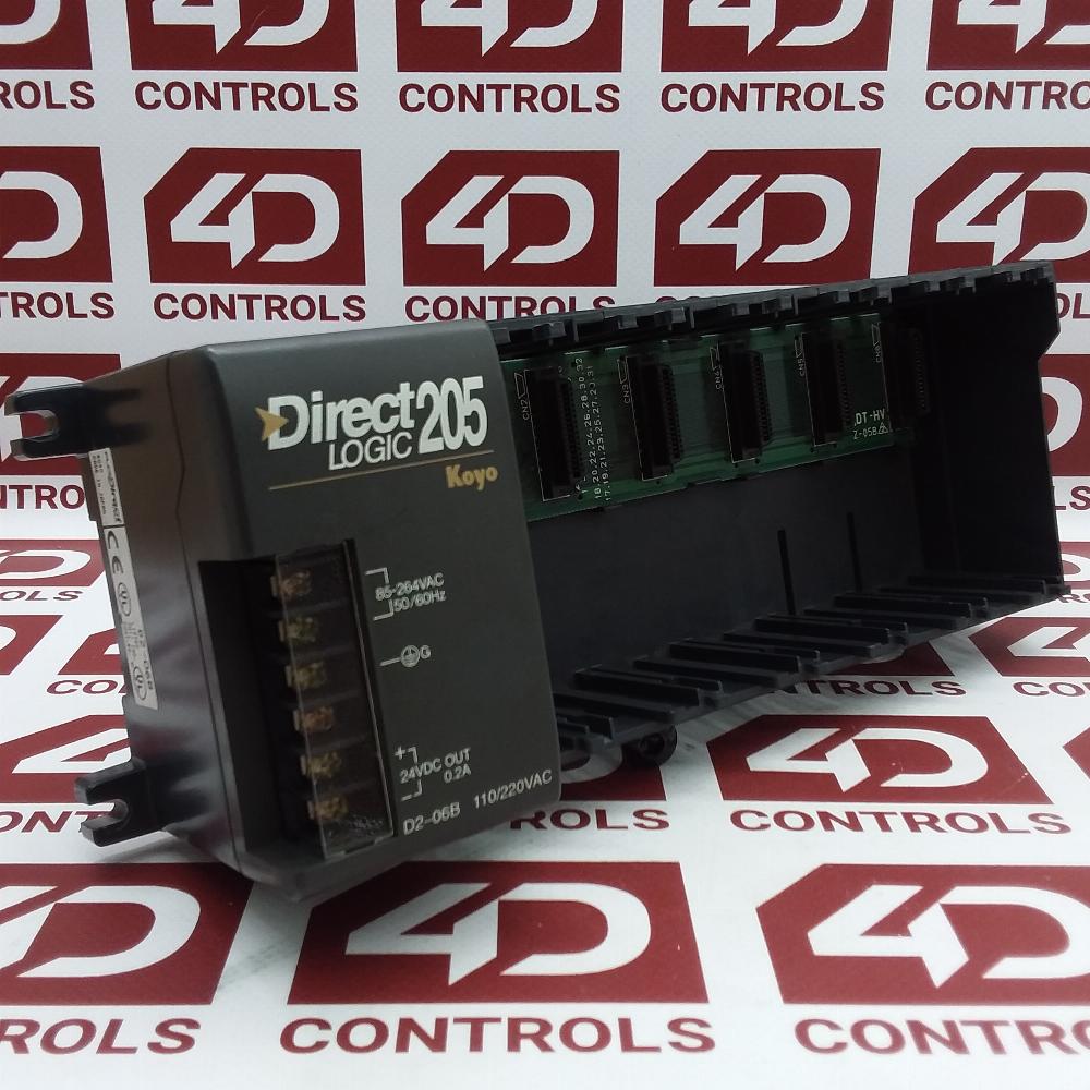 D2-06B | PLC Direct | I/O Base Module, 6 Slot, 85-264VAC, 24VDC