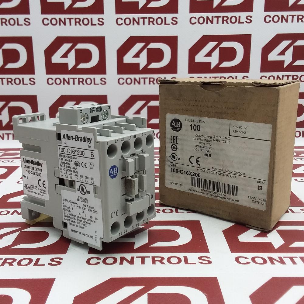 100-C16X200 | Allen Bradley | Contactor, 3 Poles, 42/48VAC