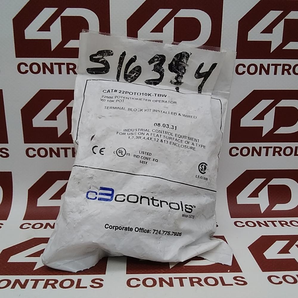 22POTO10K-TBW | c3controls | Potentiometer Operator
