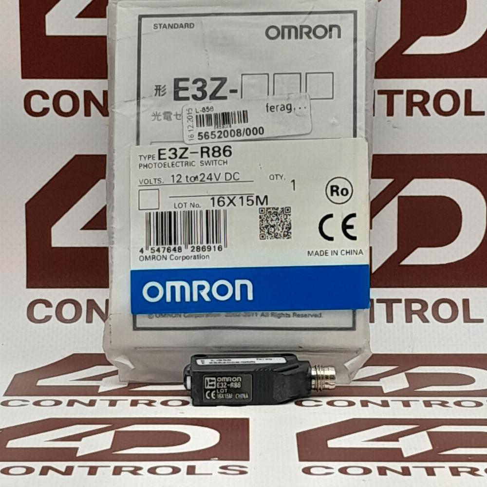 E3Z-R86 | Omron | Photoelectric Switch, 12-24VDC, M8, 4 Pin