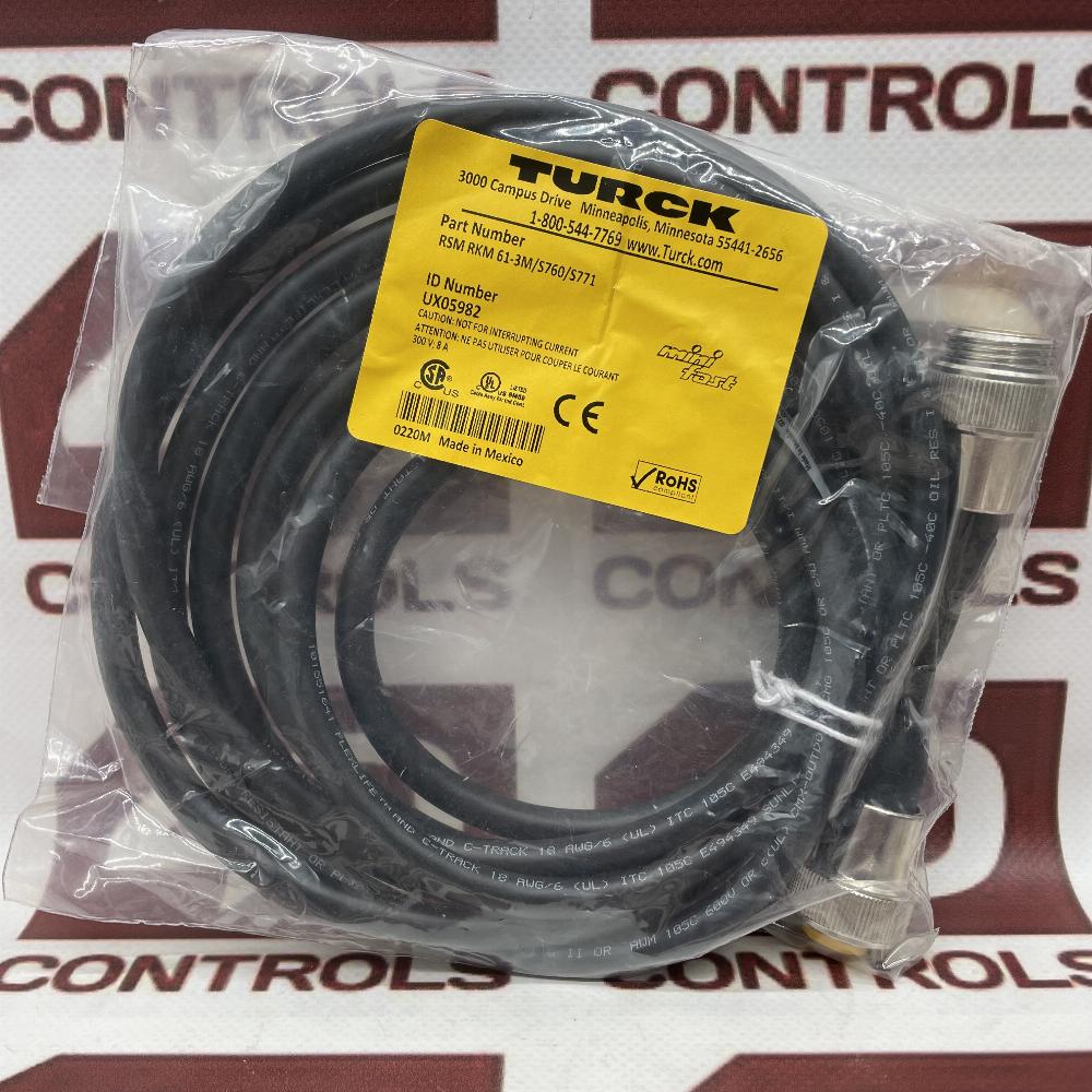 RSM RKM 61-3M/S760/S771 | Turck | UX05982, 6 Pin Cable, 3m