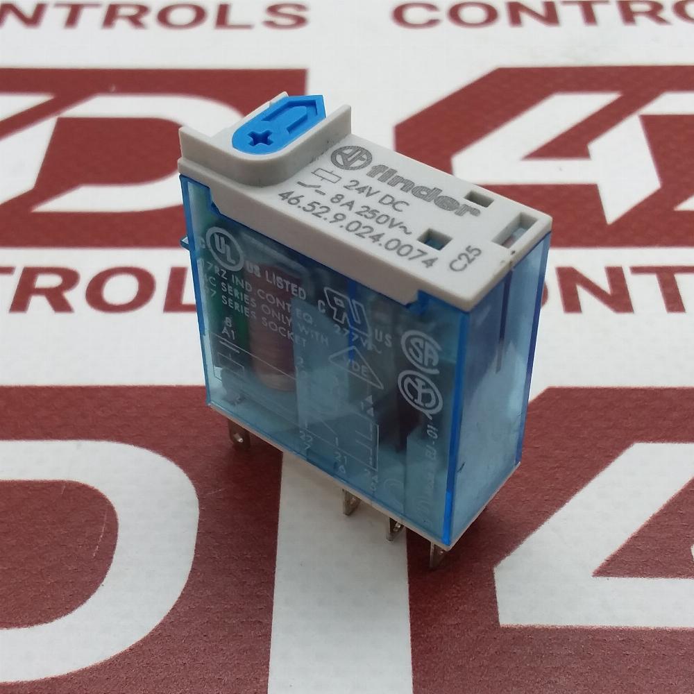 46.52.9.024.0074 | Finder | Power Relay, Plug-In, 2 CO