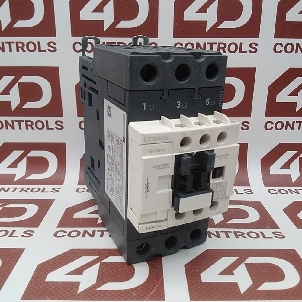 LC1D40ABD | Schneider | Contactor, 24VDC Coil, 40 Amp 3 Pole