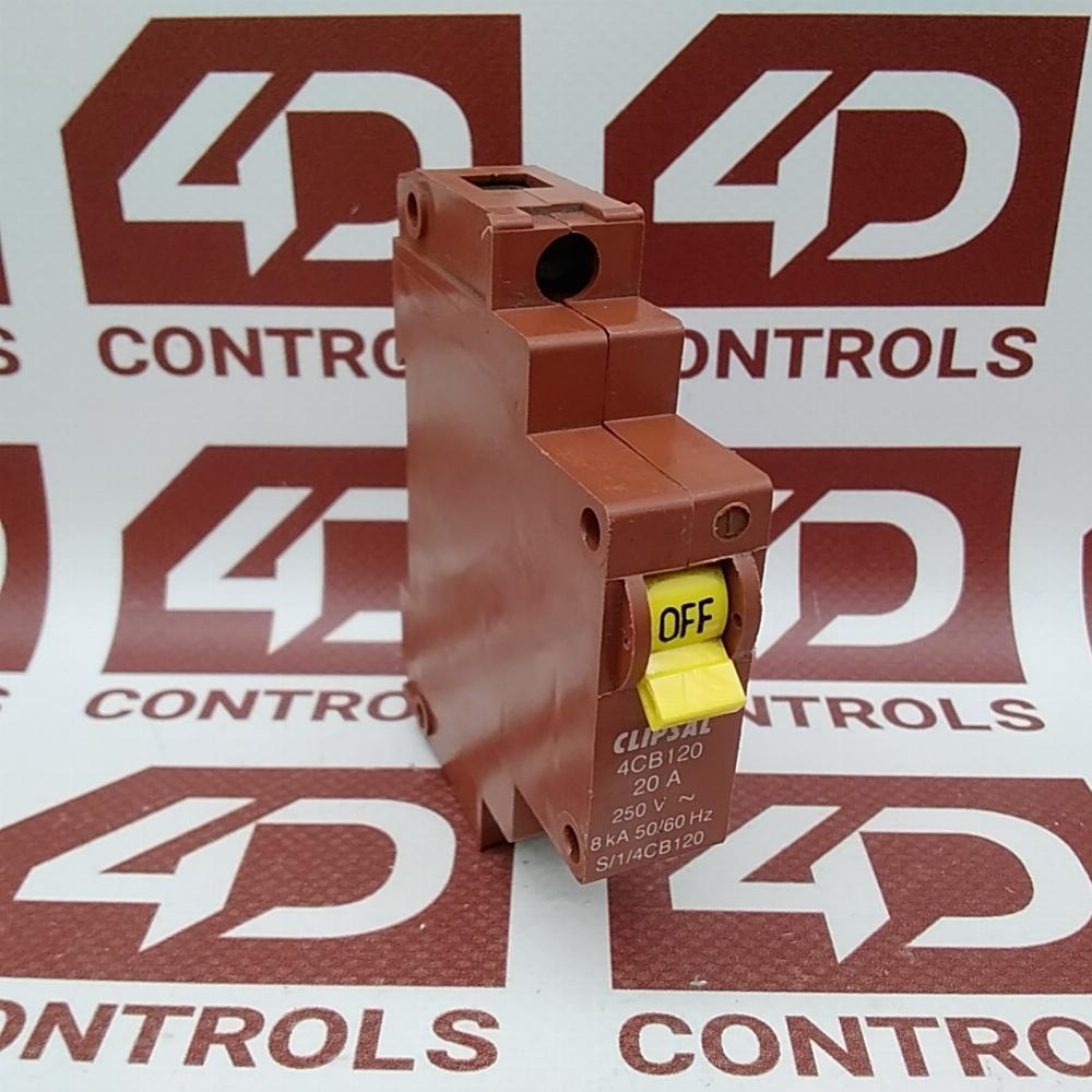 4CB120 | Clipsal | Circuit Breaker, 1 Pole, 20A, 250V, 8kA
