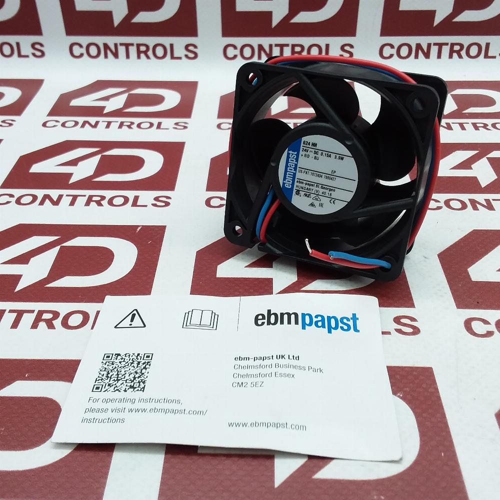 624 HH | Ebm papst | DC Axial Fan, Compact, 24VDC, 200min-1