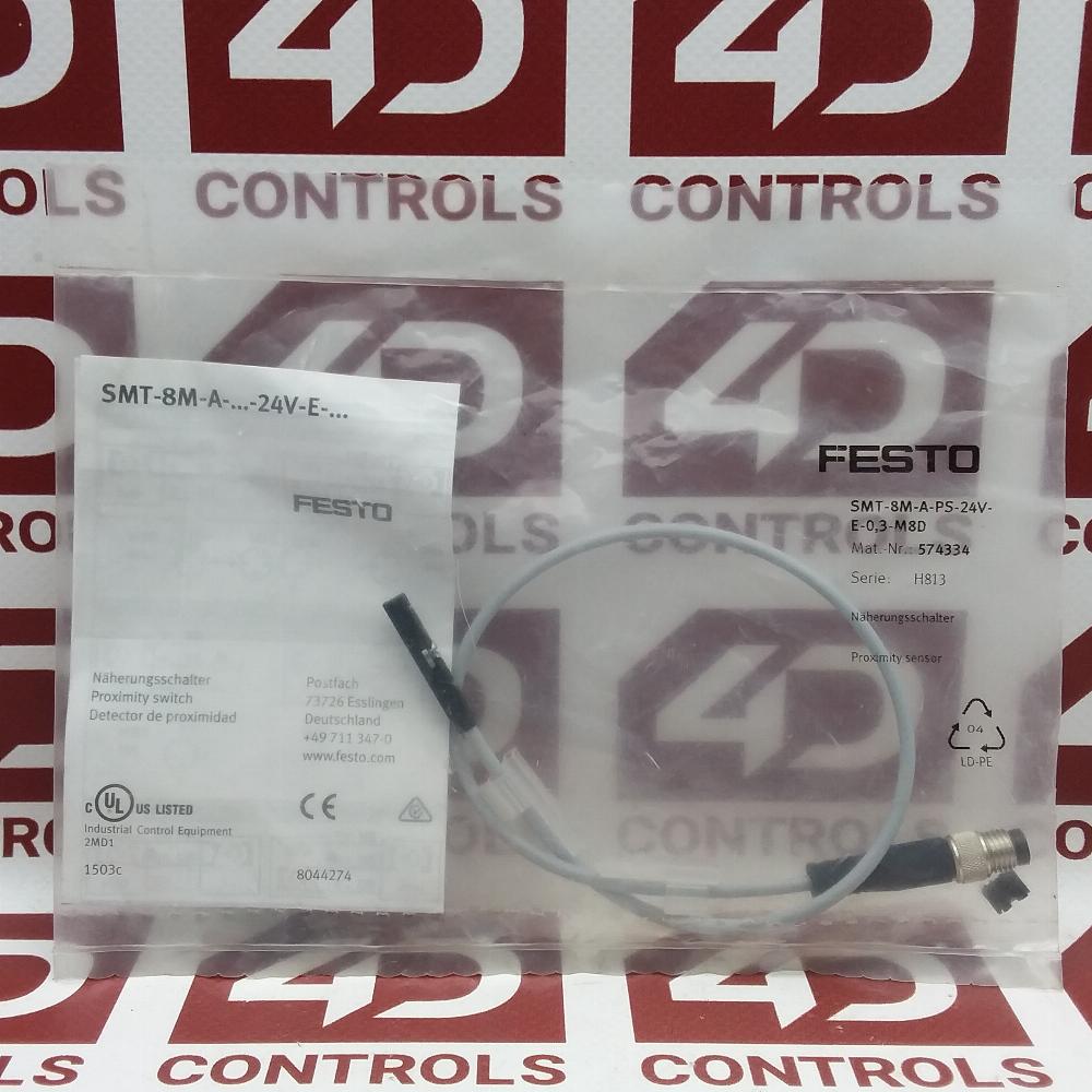 SMT-8M-A-PS-24V-E-0.3-M8D | Festo | (574334), 3 Pin, 24VDC