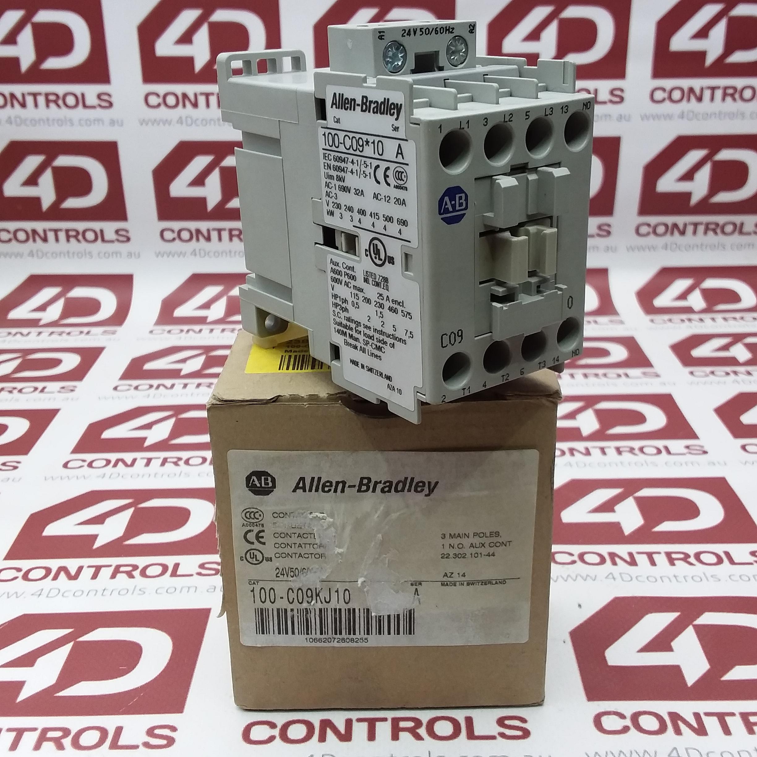 100-C09KJ10 | Allen Bradley | Contactor, 3 Pole, 24V, 20A, 50/60Hz