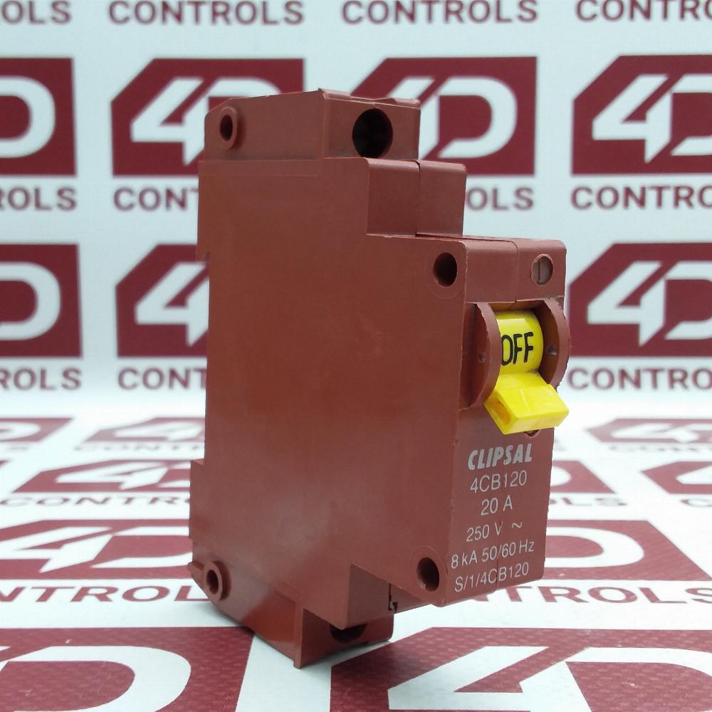 4CB120 | Clipsal | Circuit Breaker, 1 Pole, 20A, 250V, 8kA