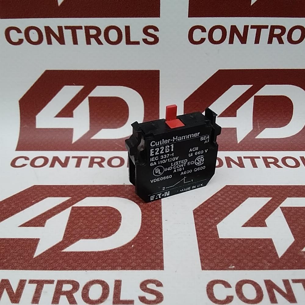 E22B1 | Cutler-Hammer | Contact Block, 10A, 600VAC, 1 N.C.